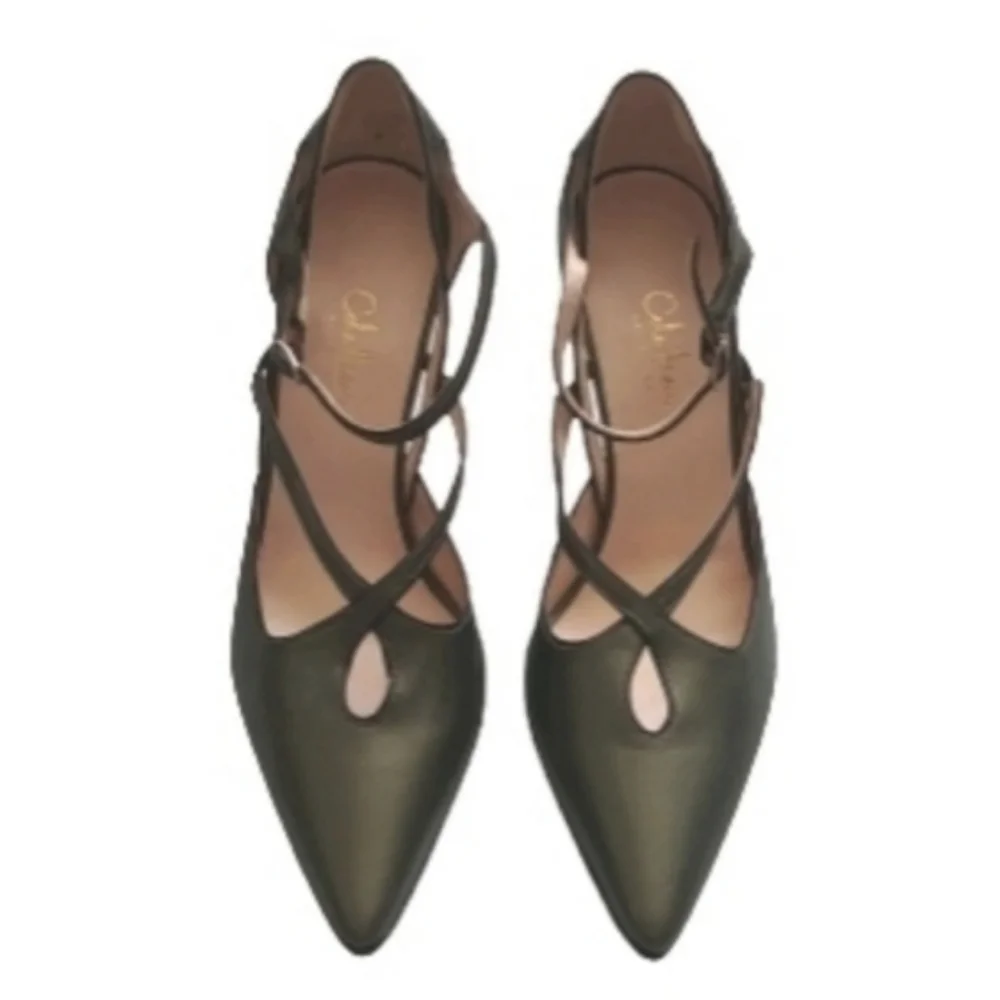 Cole Haan | Shoes | Cole Haan Womens Patrice Cross Pump Moss Metallic ...